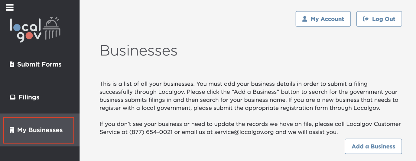 How do I add my business on Localgov?
