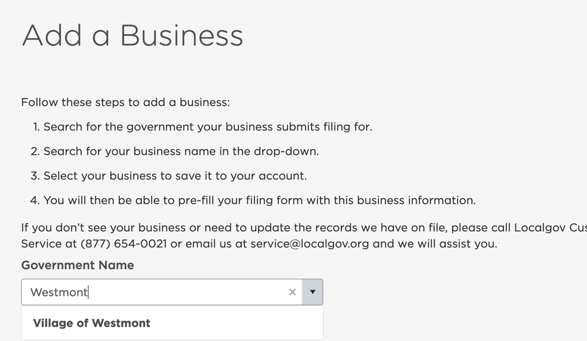 How do I add my business on Localgov?