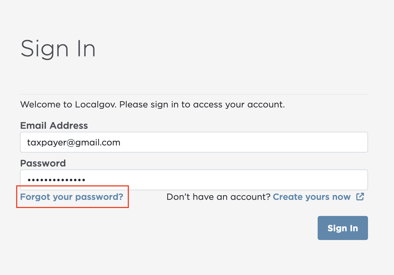 How do I log into Localgov?
